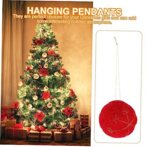 Gadpiparty 3pcs Christmas Felt Balls Mantel Garland Office Decor Nursery Decor Christmas Tree Decorations Christmas Tree Ornament Christmas Tree Hanging Ornament Decorative Pendants Red