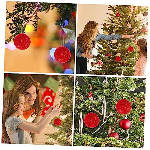 Gadpiparty 3pcs Christmas Felt Balls Mantel Garland Office Decor Nursery Decor Christmas Tree Decorations Christmas Tree Ornament Christmas Tree Hanging Ornament Decorative Pendants Red