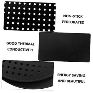 Hemoton 2pcs Non-stick Pizza Pan Nonstick Toast Pie Crisper Tray Pizza Baking Tray Muffin Tray Bread Loaf Pans for Baking Oven Tray Home Baking Tray Baking Pan Set Bakeware Pan Black Tool