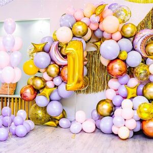 RUBFAC Pastel Purple Balloons, 146pcs Different Sizes Pack of 36 18 12 10 5 Inch for Balloon Garland or Balloon Arch as Graduation Birthday Wedding Baby Shower Anniversary Party Decorations