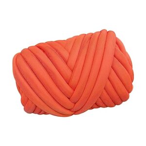 gazechimp 250g chunky yarn arm knitting yarn polyester yarn length 787inch diy crochet bulky yarn jumbo tubular yarn for weaving throw baskets, orange