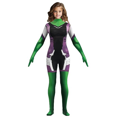 Maturead Kids She Costume Hulk Jumpsuit 2023 Halloween Cosplay Bodysuit Outfits for Kids Girls