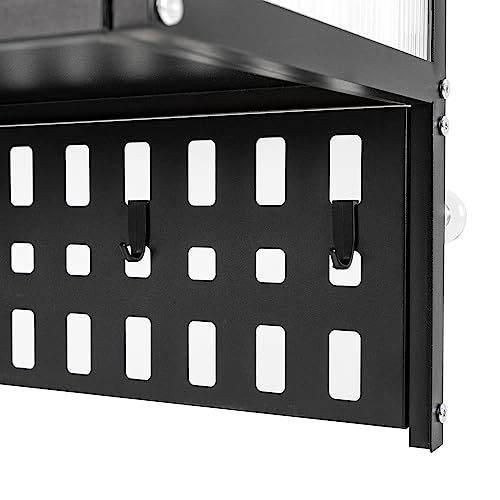 EurHomePlus Wall Cabinet Balcony Kitchen Wall Cabinet Living Room Bedroom Storage Cabinet Flip-Up Door Wall Cabinet Wall-Mounted Locker, Black