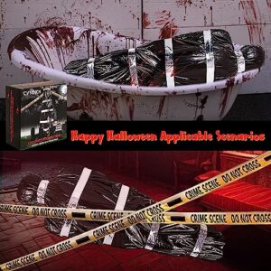 Halloween Decorations Hanging Corpse Dead Victim Prop 6 Pcs Set Includes Air Pump and Caution Tape,Creepy Halloween Inflatables Yard Decorations,Scary Halloween Decor Clearance Prop for Haunted House.