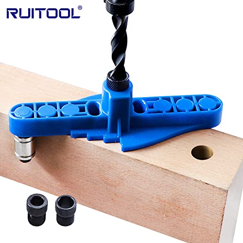 YANHAO Dowel Jig with Center Scriber 71 Pcs Handheld Dowel Jig Kit Adjustable Punch Locator with Wood Dowels Pins Drill Bits