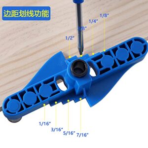 YANHAO Dowel Jig with Center Scriber 71 Pcs Handheld Dowel Jig Kit Adjustable Punch Locator with Wood Dowels Pins Drill Bits