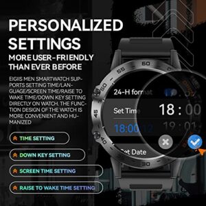 Military Smart Watch for Men Make/Answer Calls Rugged Tactical Smartwatch Compatible with Android iPhone Samsung 1.39" HD Screen Heart Rate Sleep Monitor Watch 108 Sports Modes Fitness Tracker