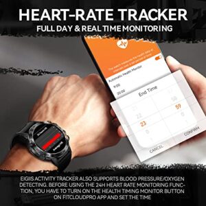 Military Smart Watch for Men Make/Answer Calls Rugged Tactical Smartwatch Compatible with Android iPhone Samsung 1.39" HD Screen Heart Rate Sleep Monitor Watch 108 Sports Modes Fitness Tracker