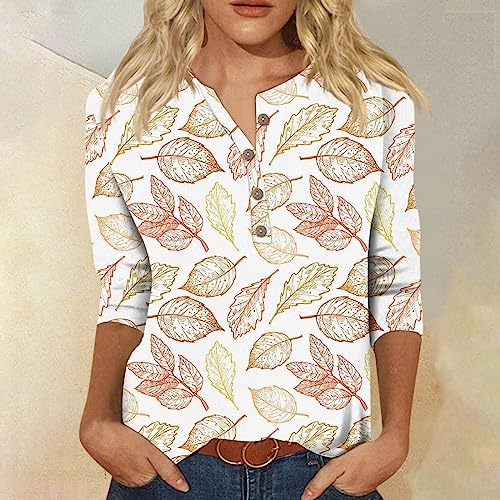 Tee Shirts for Women Loose Fit 3/4 Sleeve,Women Graphic Tee Shirts Womens Blouses Dressy Casual Sexy Cowgirl Outfits for Women Red Blouses for Women Dressy Elegant(1-Pink,Medium)