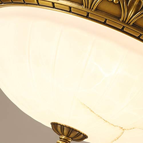 Ceiling Light Fixture European Retro Style Copper Art Circular Ceiling Lamp, Glass Lampshade, Bedroom Study Office Ceiling Lamp, Simple Entrance Balcony Ceiling Lamp Ceiling Lights Ceiling Lamp