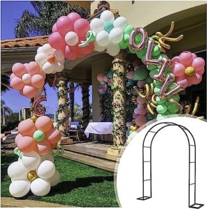 miskyn heavy duty metal garden arch trellis 1.2m 1.4m 1.8m 2.4m 3m 3.5m wide weather-resistant rose arches wedding archway frame, garden entrances decoration arch stand,black,w1.2m*h2.2m