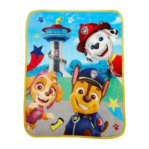 franco paw patrol kids bedding super soft silk touch throw, 40 in x 50 in, (official licensed product)