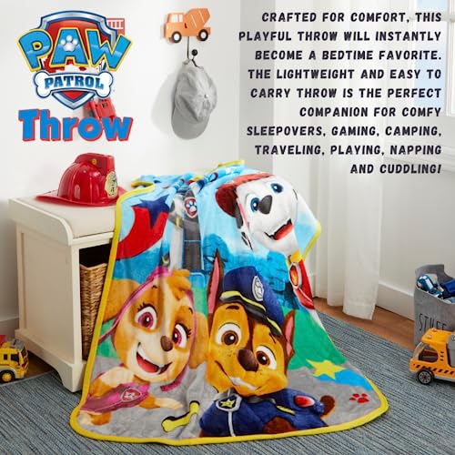 Franco Paw Patrol Kids Bedding Super Soft Silk Touch Throw, 40 in x 50 in, (Official Licensed Product)