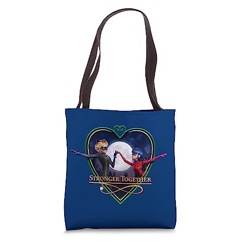 Miraculous Ladybug and Cat Noir The Movie Heart Together Tote Bag