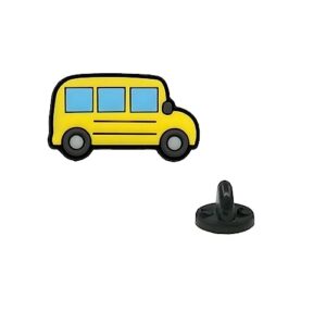 school bus apparel pin badge pin lapel pin unisex yazzle dazzle school bus homework test exam learn learning class student chalkboard teacher