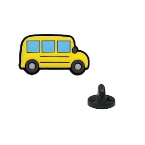 School Bus Apparel Pin Badge Pin Lapel Pin Unisex Yazzle Dazzle School Bus Homework Test Exam Learn Learning Class Student Chalkboard Teacher