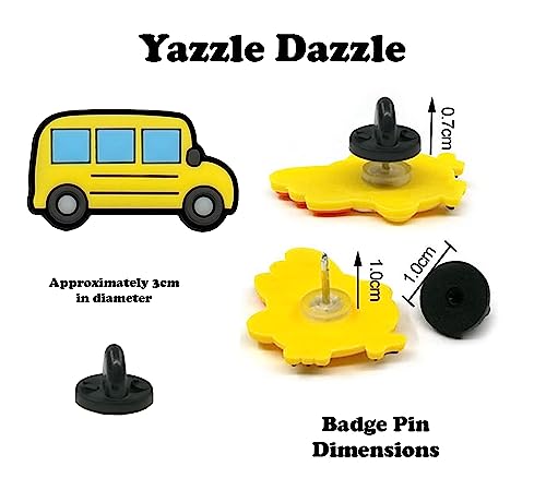 School Bus Apparel Pin Badge Pin Lapel Pin Unisex Yazzle Dazzle School Bus Homework Test Exam Learn Learning Class Student Chalkboard Teacher