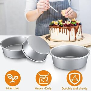 Mumufy 9 Pieces Round Cake Pans Aluminum Cake Pan Set Non Stick Small Cake Pans Sets Round Cheesecake Baking Pans for Home Party Baking Supplies (6 Inch, 8 Inch, 10 Inch)