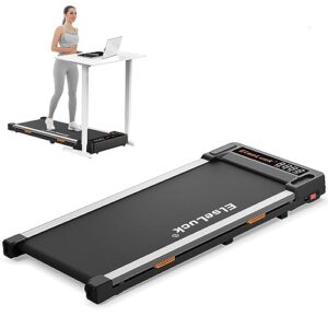 elseluck walking pad, under desk treadmill for home office, 2 in 1 portable walking treadmill with remote control, walking jogging machine in led display