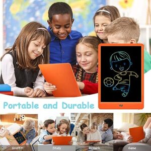 LCD Writing Tablet for Kids, 10 Inch Electronic Doodle Board Drawing Tablet, Erasable Reusable Colorful Drawing Pads, Educational and Learning Toy Gifts for 3 4 5 6 7 8 Years Old Girls Boys (Orange)