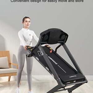 ECHANFIT Treadmill with Manual Incline and Bluetooth Speaker, 17.5" Wide Max 8.5 MPH Speed and 15 Preset Programs, 2.5 HP Folding Running Machine Treadmill for Home Gym Exercise Fitness