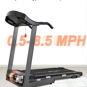 ECHANFIT Treadmill with Manual Incline and Bluetooth Speaker, 17.5" Wide Max 8.5 MPH Speed and 15 Preset Programs, 2.5 HP Folding Running Machine Treadmill for Home Gym Exercise Fitness