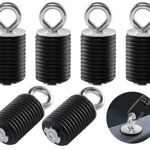 DAYDOOR ATV Anchors, General Tie Down Anchor, UTV Lock and Ride 2" Bed Anchor Compatible with Polaris Ranger 1000 XP 900 XP 800 700 500 570 with 1-7/16" Hole (6 Pcs,Black)