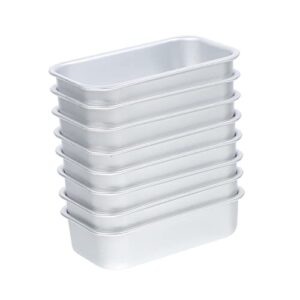 hemoton 8pcs aluminum cake pans cupcake baking pan non stick baking sheet loaf baking dish stainless steel meatloaf baking pan bread baking household baking plate kitchen supplies toast