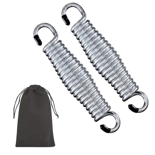 WILD MAN 1300lbs Premium Heavy Duty Porch Swing Springs for Hanging Hammock Chairs Suspension Hooks - 2pcs