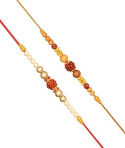 chandan simple rakhi for brother small bro rakshabandhan thread/raksha bandhan rakhi (design 4, standard)