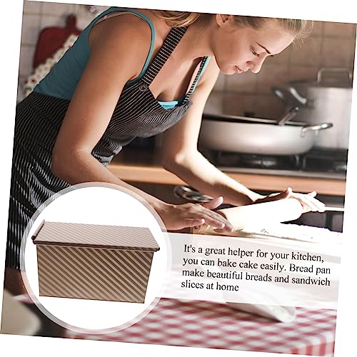 Mikinona Toast Mold Sandwich Buns Baking Pan with Lid Nonstick Baking Sheets Non- Stick Bread Pan Toast Baking Mold Nonstick Bread Pan Loaf Bread Pan Kitchen Gadget Baking Tool Carbon Steel