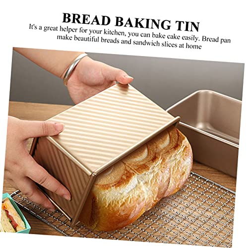 Mikinona Toast Mold Sandwich Buns Baking Pan with Lid Nonstick Baking Sheets Non- Stick Bread Pan Toast Baking Mold Nonstick Bread Pan Loaf Bread Pan Kitchen Gadget Baking Tool Carbon Steel