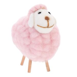 garneck little sheep ornament for kids miniture decoration kids mini felt sheep decor mini sheep statue christmas lamb desktop small ornaments felt sheep doll crafts