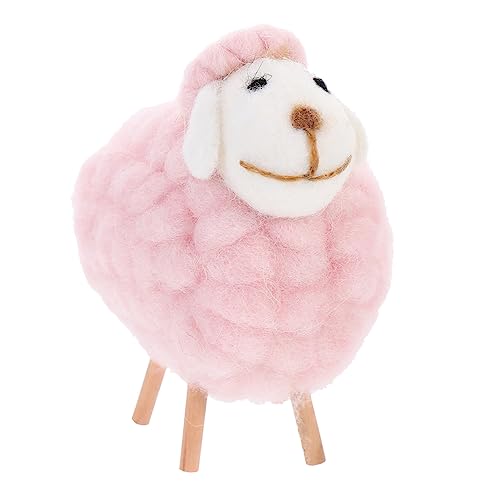 Garneck Little Sheep Ornament for Kids Miniture Decoration Kids Mini Felt Sheep Decor Mini Sheep Statue Christmas Lamb Desktop Small Ornaments Felt Sheep Doll Crafts