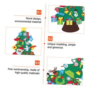 BESTOYARD 2 Sets Felt Christmas Tree Wall Hanging Decor Kids Decor Mantel Decor Xmas Decoration Christmas Tree Hanging Ornaments Felt Christmas Tree Wall Hanging Christmas Decoration Manual