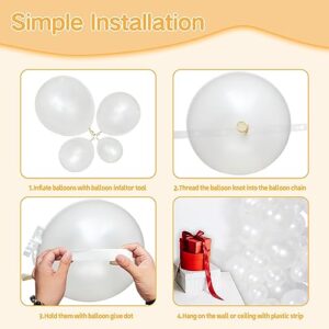 123pcs Pearl White Balloons Different Sizes for Garland Arch,Premium Party Latex Balloons for Birthday Party Graduation Wedding Anniversary Baby Shower Party Decoration