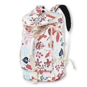 floral gym duffle bag backpack 4 ways for women waterproof with shoes compartment for travel sport hiking laptop lightweight, kalesi xl