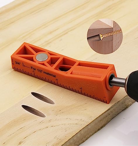 Pocket Hole Jig Kit, Pocket Slant Hole Jig Woodworking Locator Tool for Woodworking Angle Drilling Holes, Angle Carpentry Locator Jig