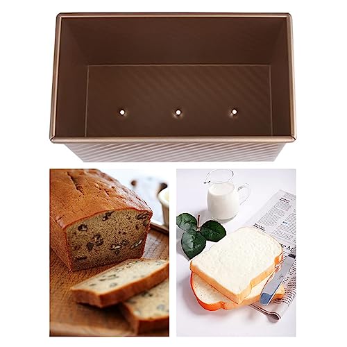 SOONHUA Loaf Pan with Lid, Non-Stick Bakeware for Baking Bread Carbon Steel Corrugated Bread Toast Box Bakeware Kitchen Baking Tools Bread Mold Toast For Oven Baking