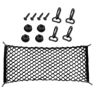 car cargo net, car trunk cargo storage organize net stretchable with hooks,suv car interior accessories for cars, trucks, suv, car interior accessories(35.4x15.8 inch)