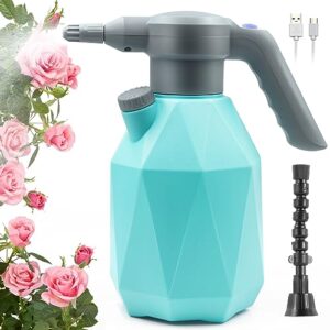 0.8 gallon/3l electric spray bottle plant mister, vaxmay electric sprayer with adjustable mist nozzle and extension spout, usb rechargeable continuous spray bottle for plants, fertilizing, cleaning