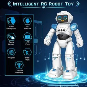 Robot Toys for Kids - Smart Talking Voice Remote Control Robot, Gesture Sensing Programmable Emo Robot Toy for Age 3 4 5 6 7 8 Year Old Boys Girls Birthday Gift Present