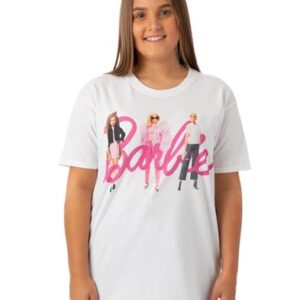 Barbie Women's Pink Logo T-Shirt | Iconic Brand | Fashionable Character Design | Comfortable Fit Movie Merchandise Gift - Medium