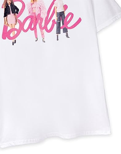 Barbie Women's Pink Logo T-Shirt | Iconic Brand | Fashionable Character Design | Comfortable Fit Movie Merchandise Gift - Medium