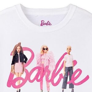 Barbie Women's Pink Logo T-Shirt | Iconic Brand | Fashionable Character Design | Comfortable Fit Movie Merchandise Gift - Medium