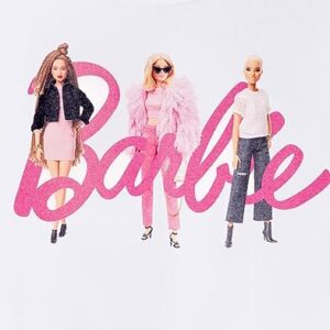 Barbie Women's Pink Logo T-Shirt | Iconic Brand | Fashionable Character Design | Comfortable Fit Movie Merchandise Gift - Medium