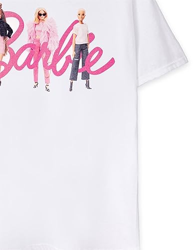 Barbie Women's Pink Logo T-Shirt | Iconic Brand | Fashionable Character Design | Comfortable Fit Movie Merchandise Gift - Small