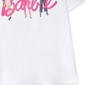 Barbie Women's Pink Logo T-Shirt | Iconic Brand | Fashionable Character Design | Comfortable Fit Movie Merchandise Gift - Small