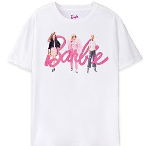 Barbie Women's Pink Logo T-Shirt | Iconic Brand | Fashionable Character Design | Comfortable Fit Movie Merchandise Gift - Small