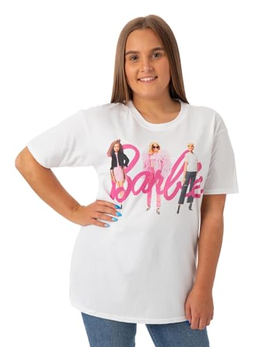 Barbie Women's Pink Logo T-Shirt | Iconic Brand | Fashionable Character Design | Comfortable Fit Movie Merchandise Gift - Small